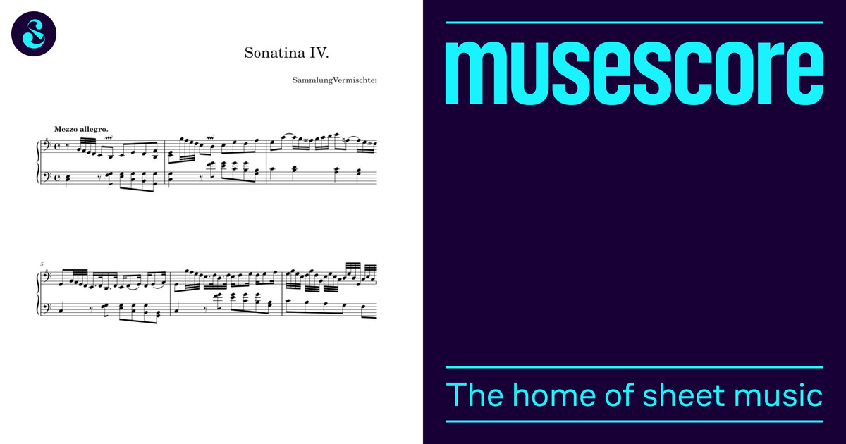 Sonatina IV - Georg Benda Sheet Music for Piano (Solo) | MuseScore.com