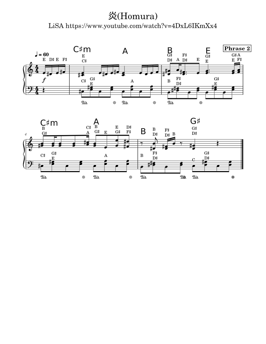 Flame – Lisa Sheet music for Piano (Solo) Easy | Musescore.com