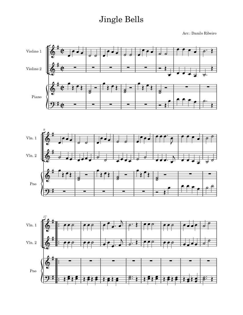 Jingle Bells – James Pierpont Jingle Bells Sheet music for Piano ...