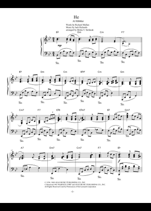 Play Official version of He Sheet Music by Al Hibbler, Elvis Presley ...