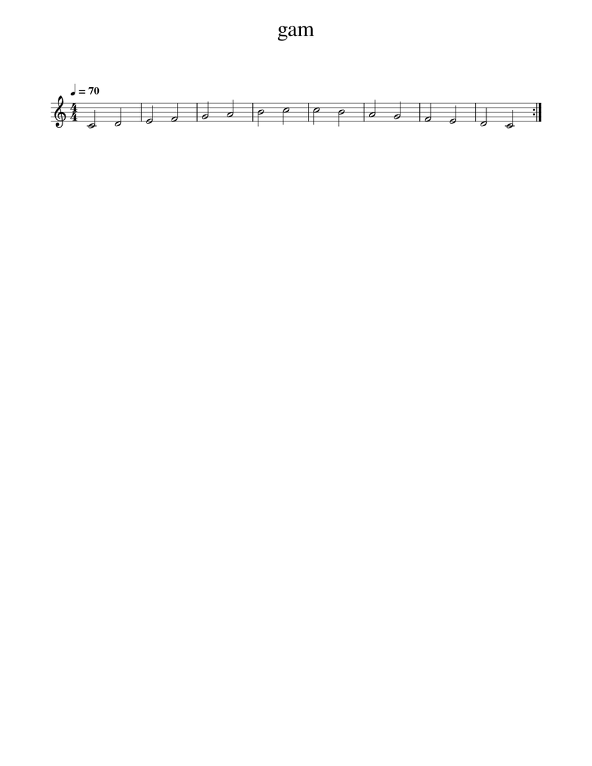 gam Sheet music for Piano (Solo) | Musescore.com