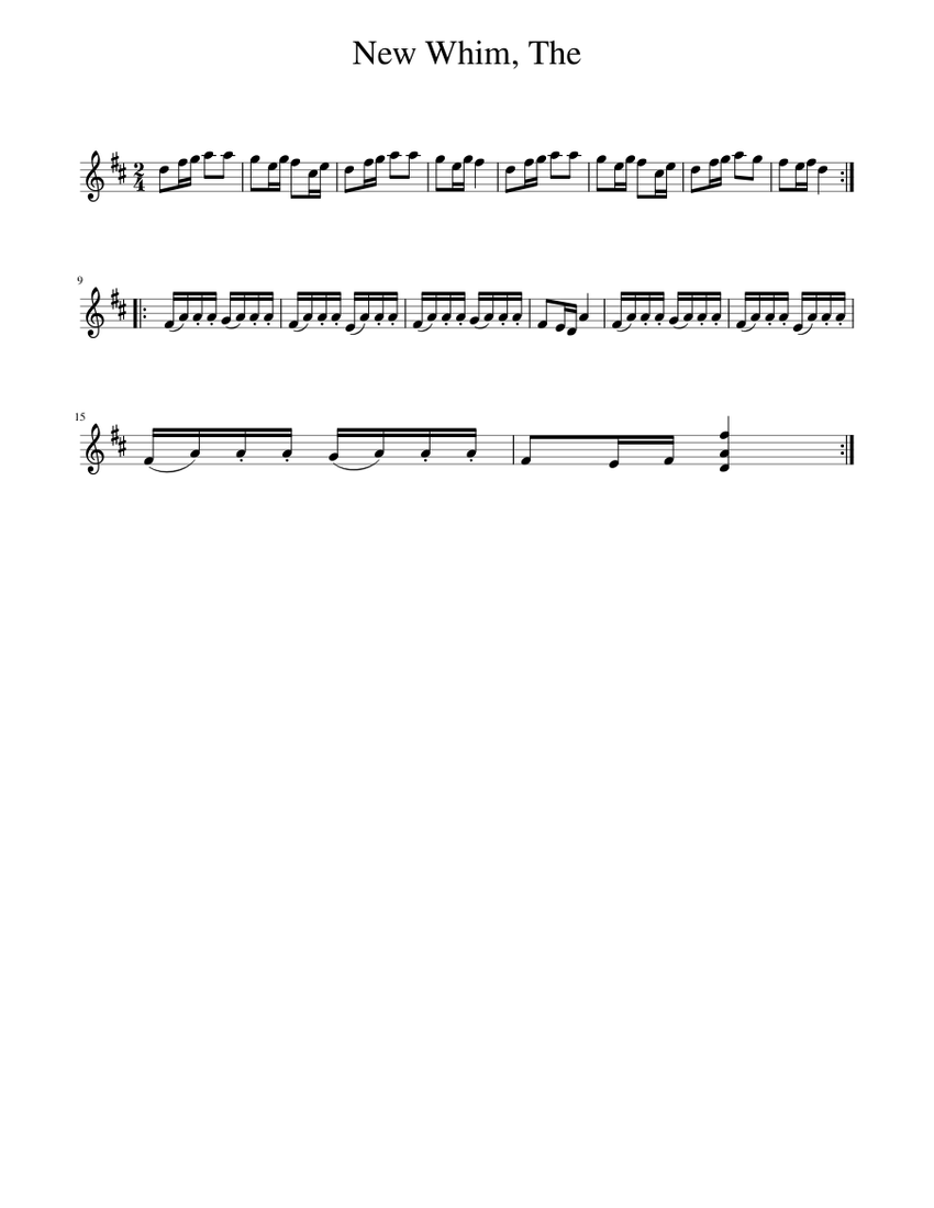 The New Whim Sheet music for Piano (Solo) | Musescore.com