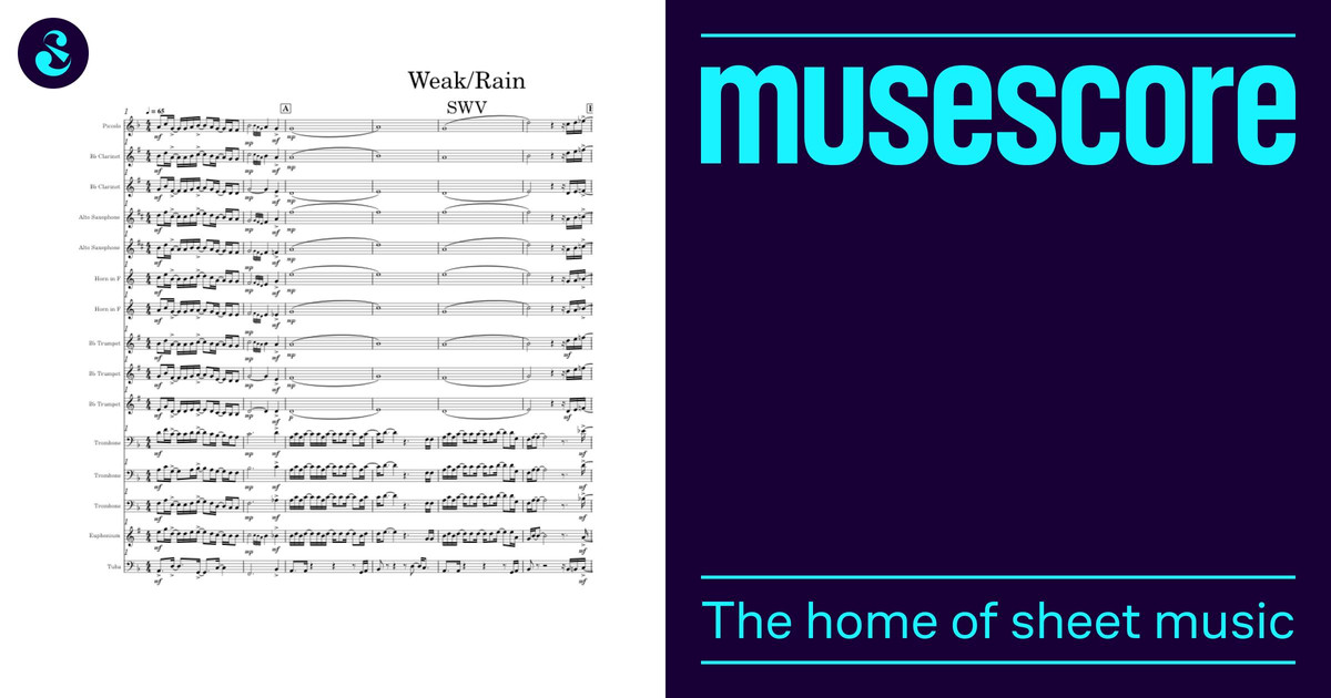 Weak/Rain – SWV Weak_Rain Sheet music for Trombone, Tuba, Oboe ...