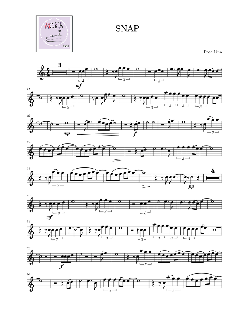 SNAP – Rosa Linn Sheet Music for Piano (Solo) Easy | MuseScore.com