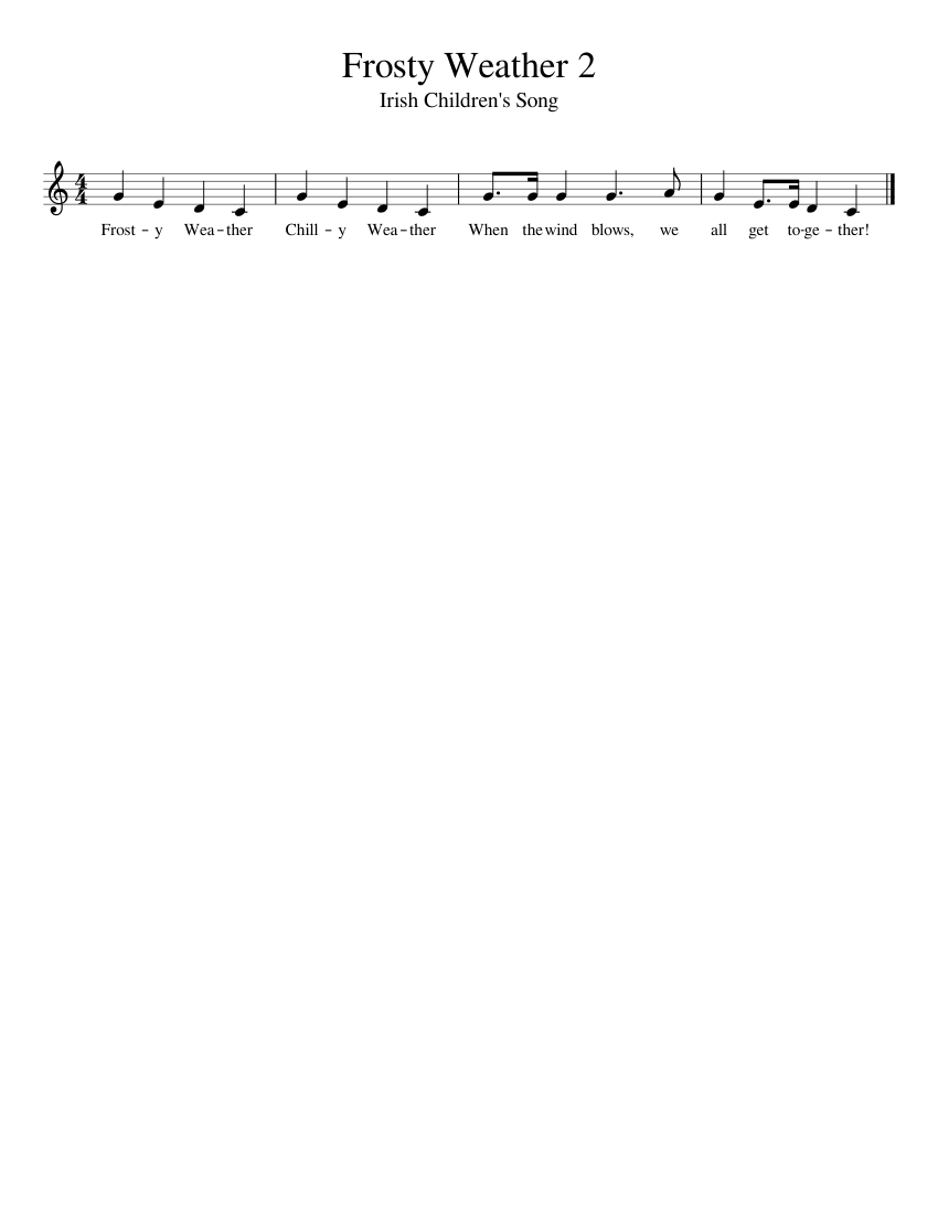 Frosty Weather 2 Sheet music for Piano (Solo) Easy | Musescore.com