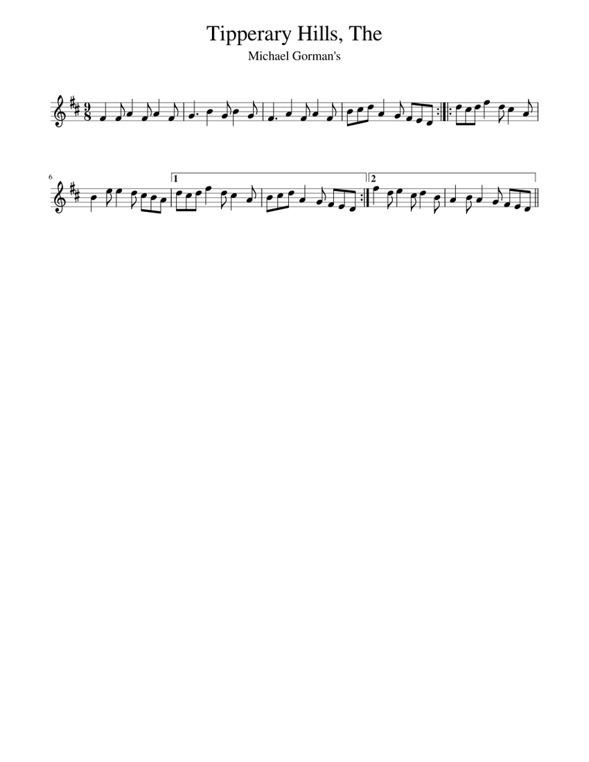 The Tipperary Hills Sheet music for Piano (Solo) Easy | Musescore.com