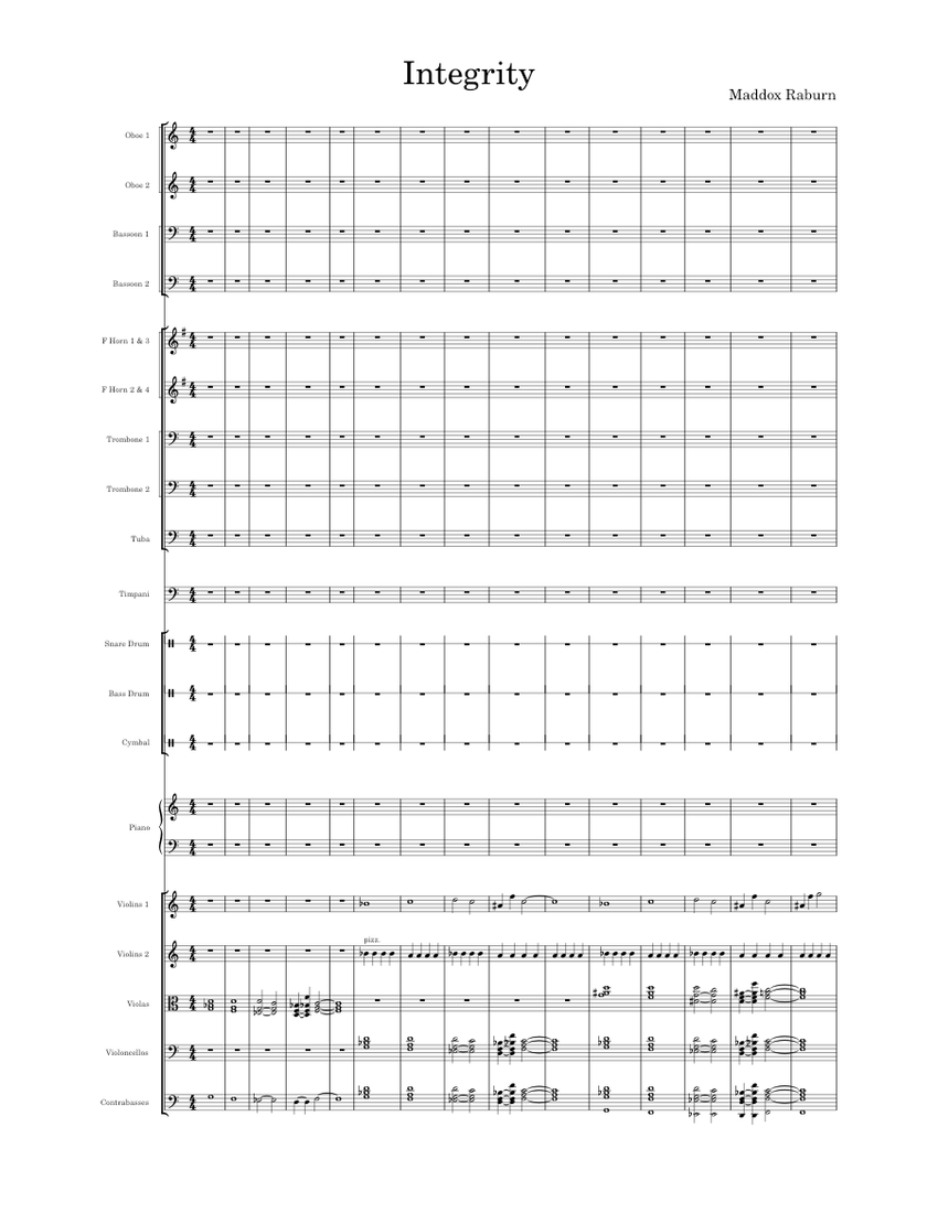Integrity Sheet music for Piano, Trombone, Tuba, Oboe & more ...