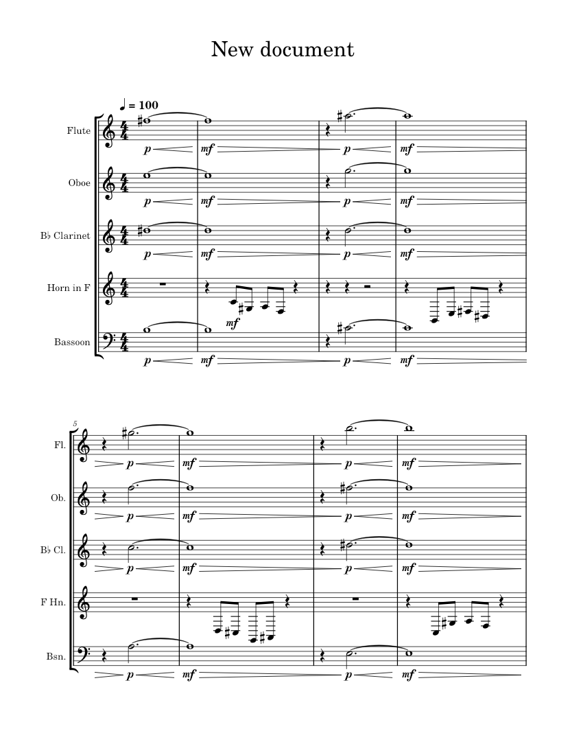Serialism Shenanigans Sheet Music for Flute, Oboe, Clarinet in b-flat ...