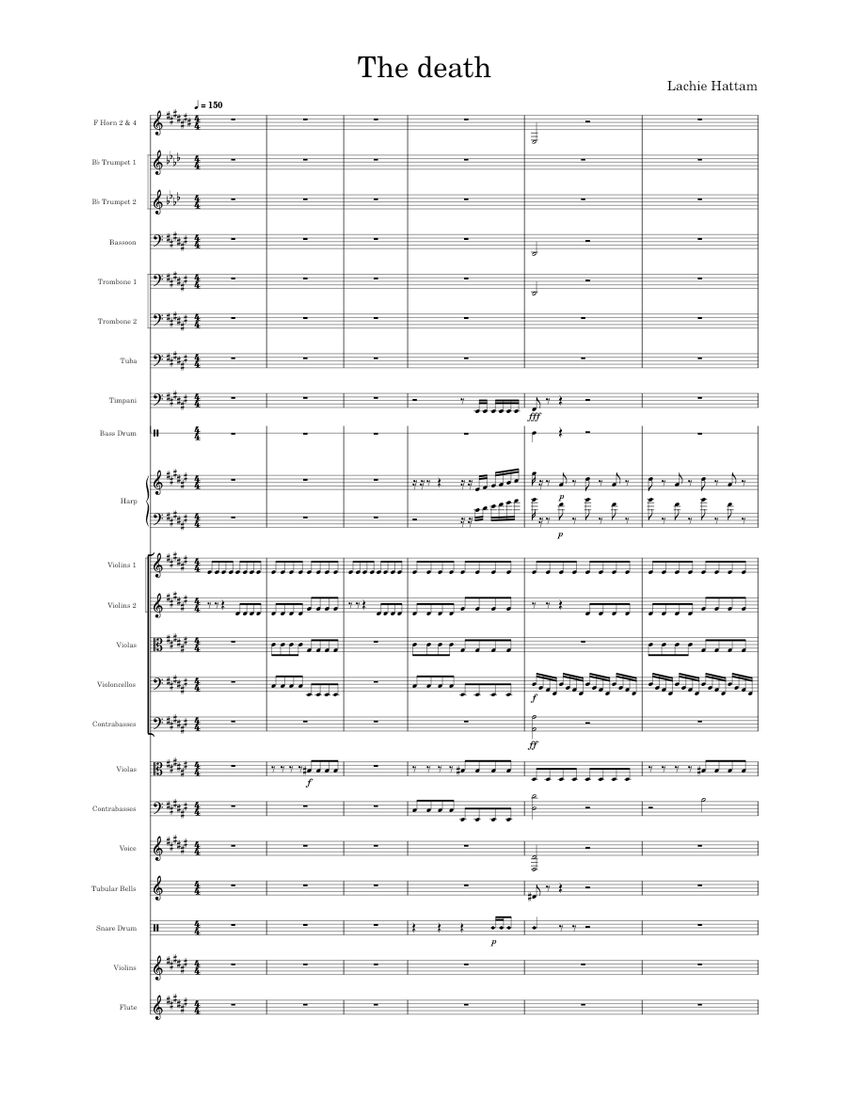 The Death Sheet music for Trombone, Tuba, Vocals, Flute & more ...