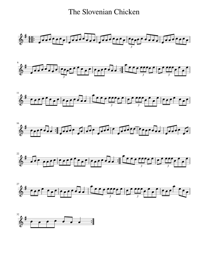 The Slovenian Chicken Sheet music for Piano (Solo) Easy | Musescore.com