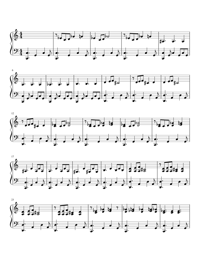 Manic Sheet music for Piano (Solo) | Musescore.com