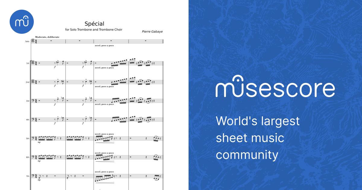 Spécial Sheet Music for Trombone (Brass Ensemble) | MuseScore.com