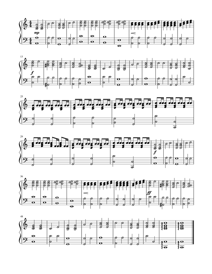Etiuda A-moll Sheet music for Piano (Solo) | Musescore.com