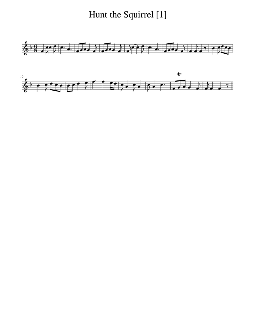 Hunt the Squirrel Sheet music for Piano (Solo) Easy | Musescore.com
