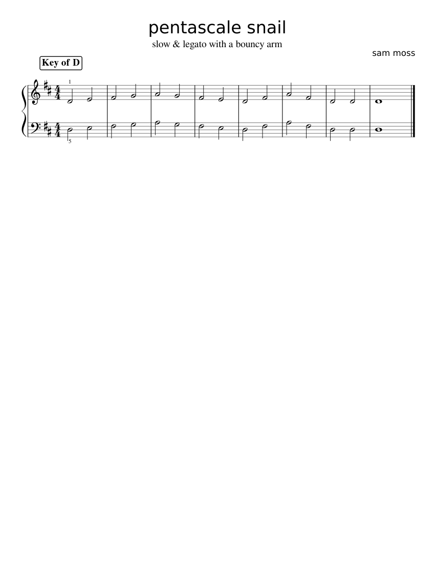 pentascale-c Sheet music for Piano (Solo) Easy | Musescore.com