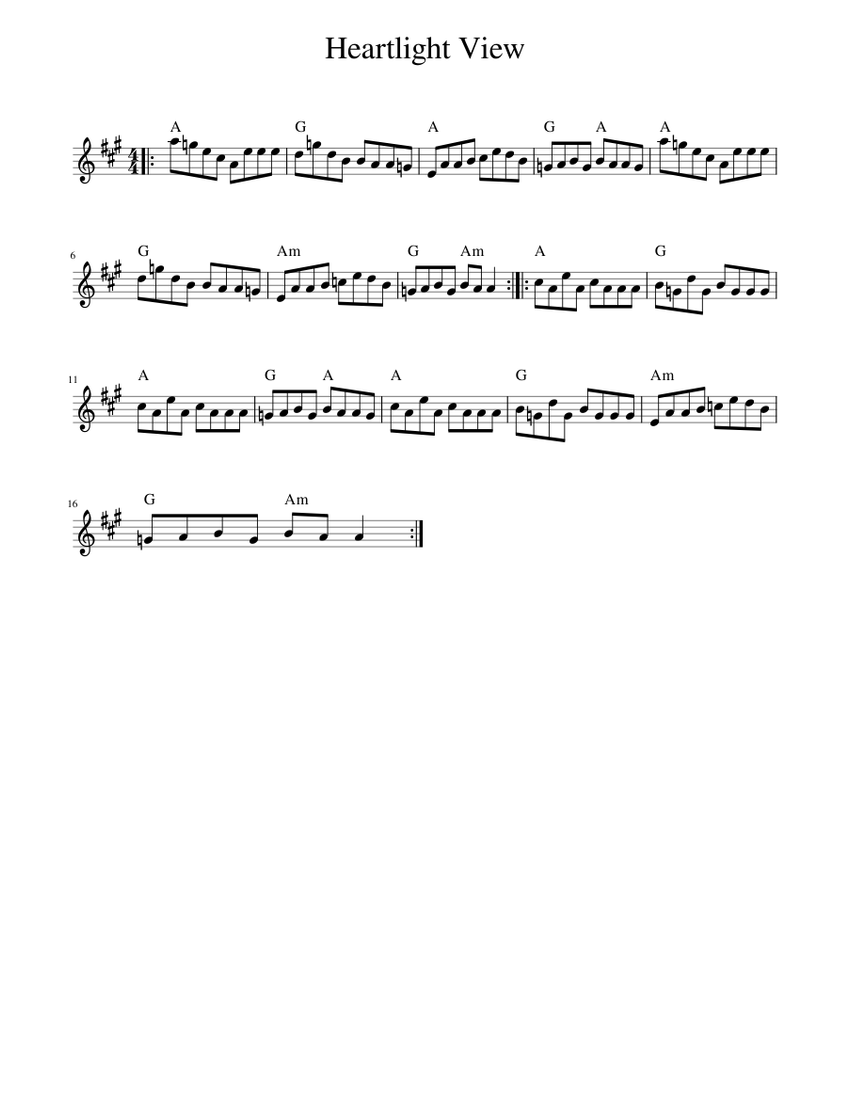 Heartlight View Sheet Music with Chords for Piano (Solo) easy ...