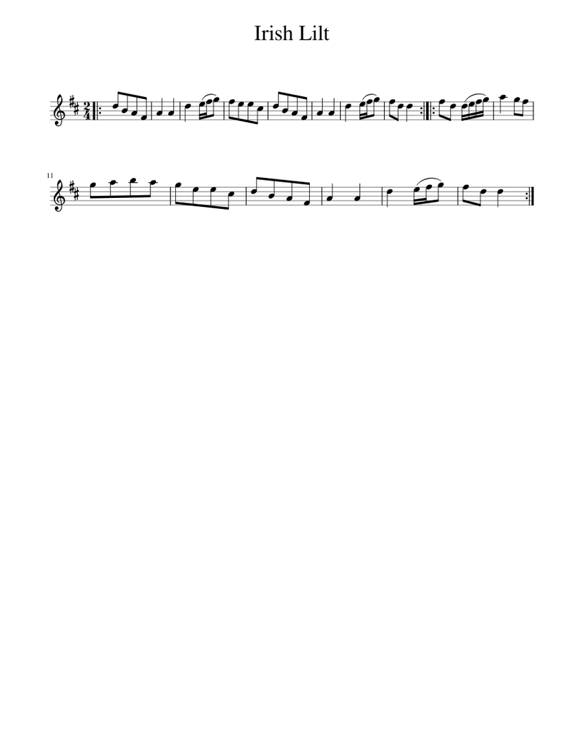 Irish Lilt Sheet music for Piano (Solo) Easy | Musescore.com
