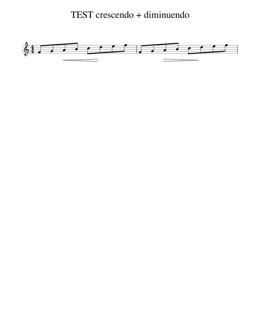 TEST crescendo + diminuendo Sheet music for Piano (Solo) | Musescore.com