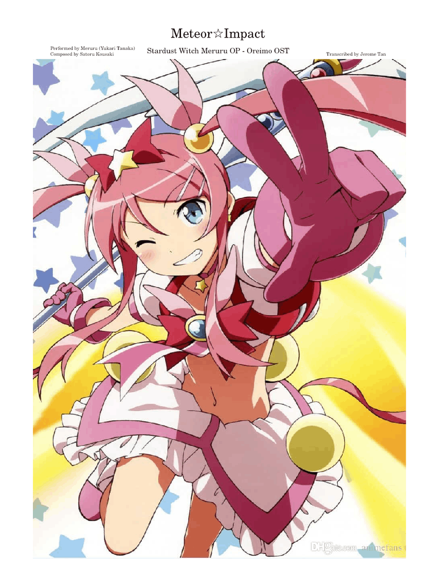【Stardust Witch Meruru OP - Oreimo OST】【Meteor Impact】 Sheet music for ...