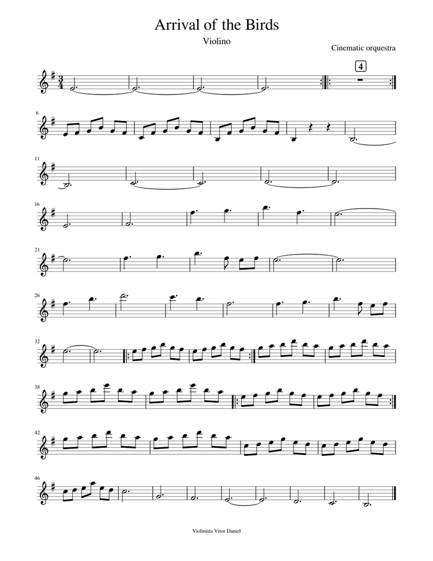 Arrival of the Birds Sheet music for Piano (Solo) Easy | Musescore.com