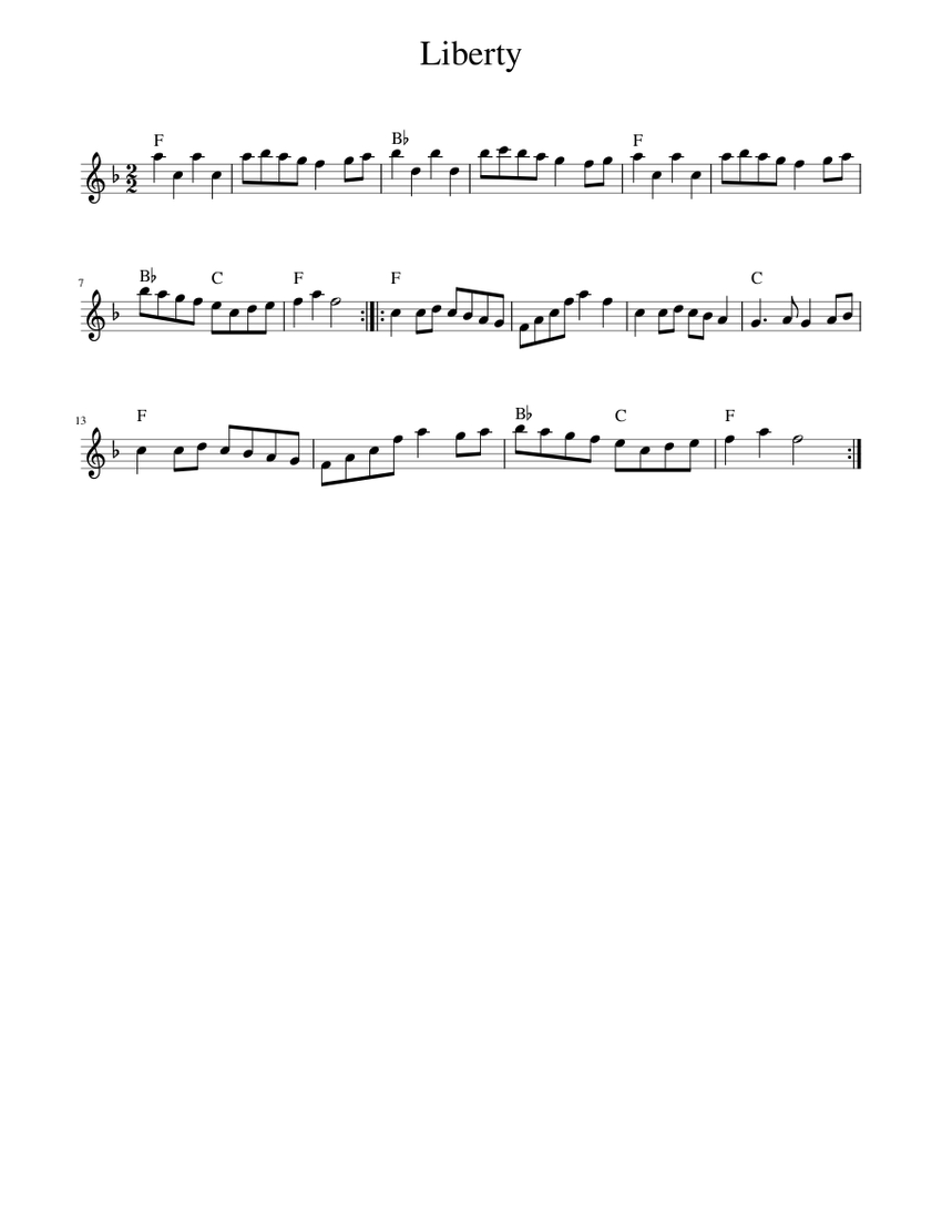 Liberty Sheet music for Piano (Solo) | Musescore.com