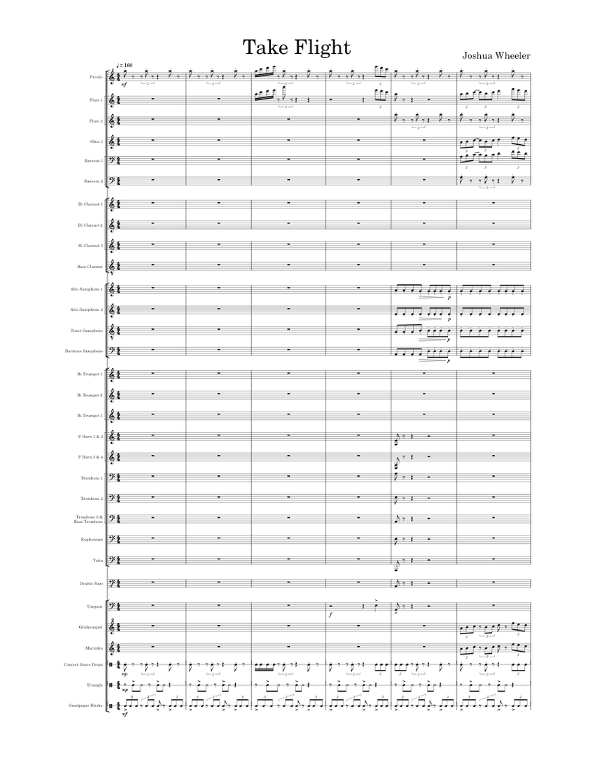 Take Flight Sheet music for Trombone, Euphonium, Tuba, Flute piccolo ...