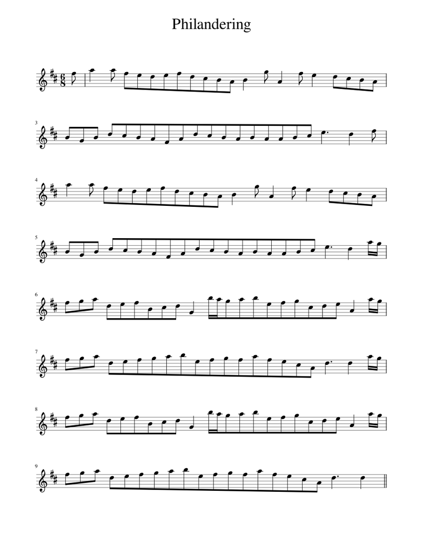 Philandering Sheet music for Piano (Solo) Easy | Musescore.com