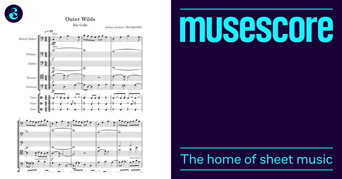 Outer Wilds - Travelers – Andrew Prahlow Sheet Music for Cello, Strings group (String Ensemble ...