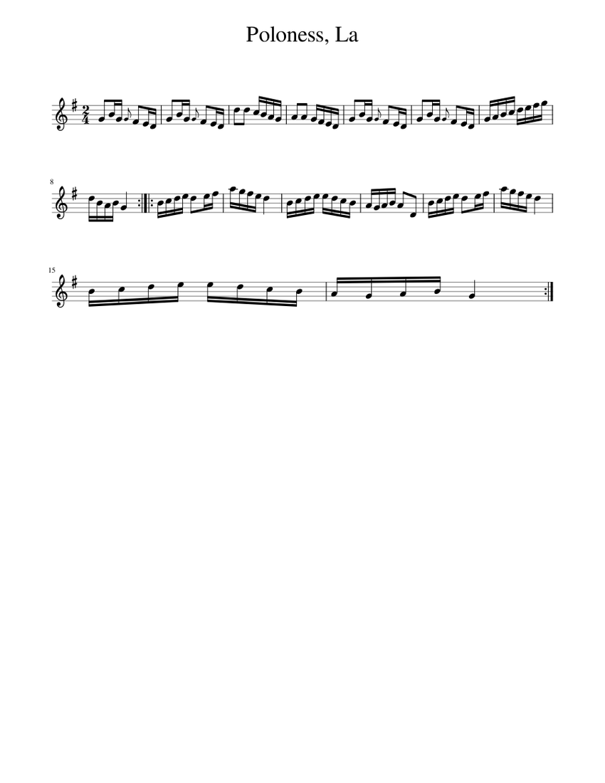 Poloness, La Sheet music for Piano (Solo) Easy | Musescore.com