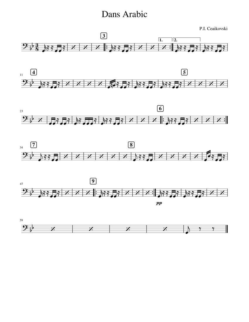 Dans_Arabic Sheet music for Piano (Solo) Easy | Musescore.com