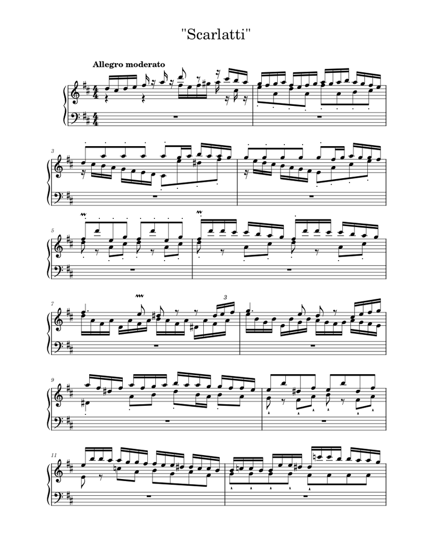 Scarlatti Sheet music for Piano (Solo) | Musescore.com