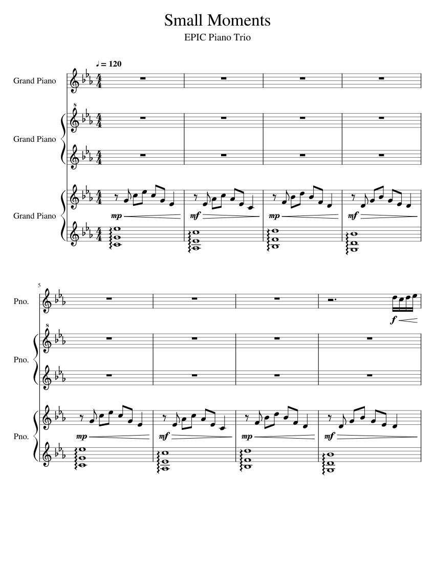 Small Moments | EPIC Piano Trio | WIP Sheet music for Piano (Piano Trio ...
