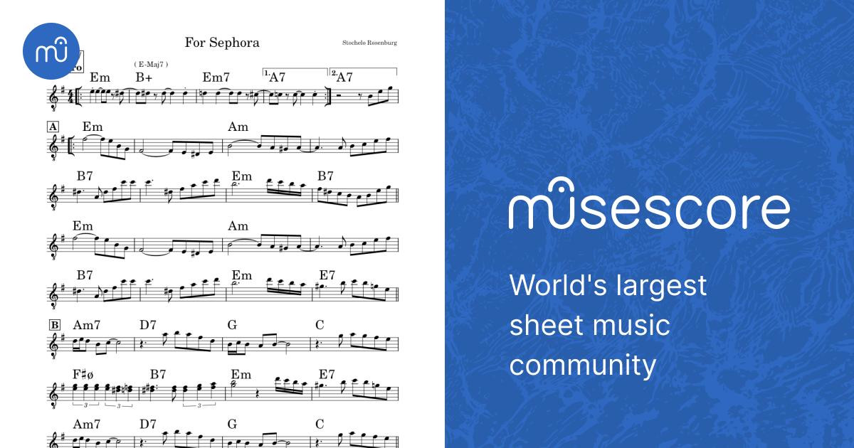 For Sephora – Lead Sheet Sheet Music with Chords for Guitar (Solo ...