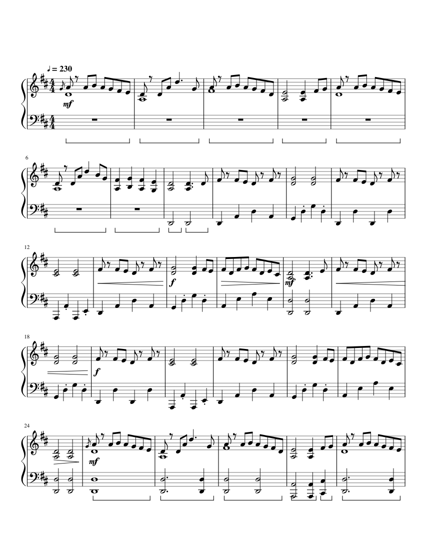 Nursery rhymes Sheet Music for Piano (Solo) | MuseScore.com
