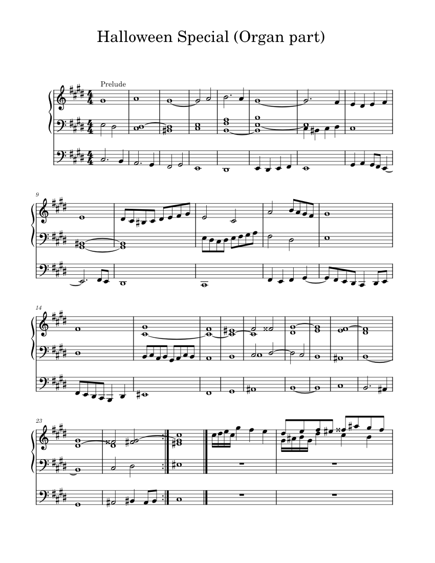 Halloween Special Organ Part Sheet music for Organ (Solo) | Musescore.com