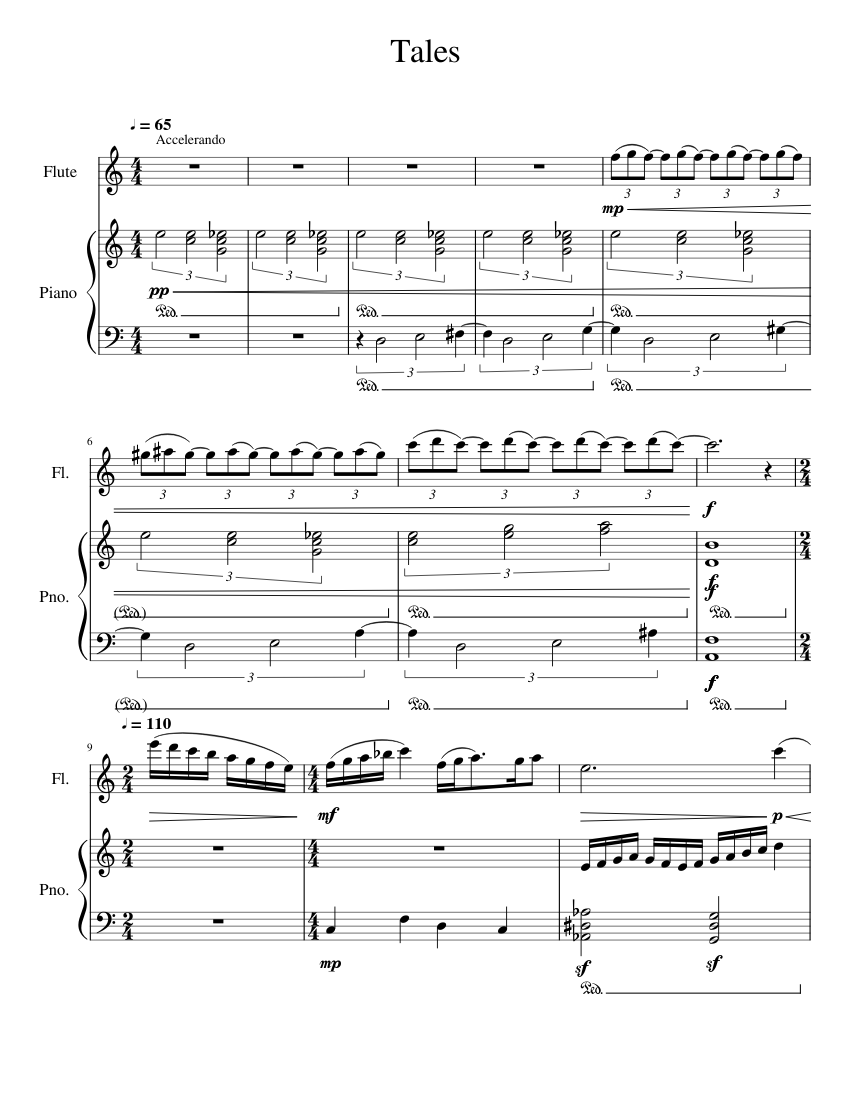 Tales Sheet music for Piano, Flute (Solo) | Musescore.com