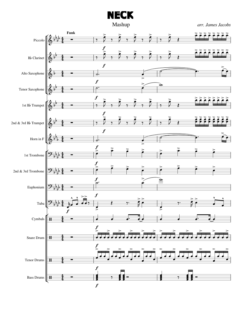 Talkin' Out the Side of Your Neck (Mashup) Sheet Music for Trombone ...