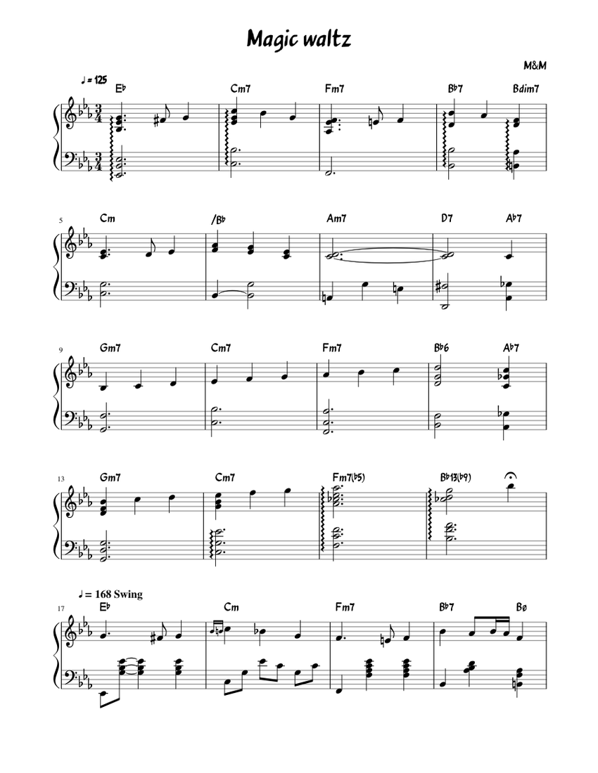 MM&m Magic waltz Sheet music for Piano (Solo) | Musescore.com