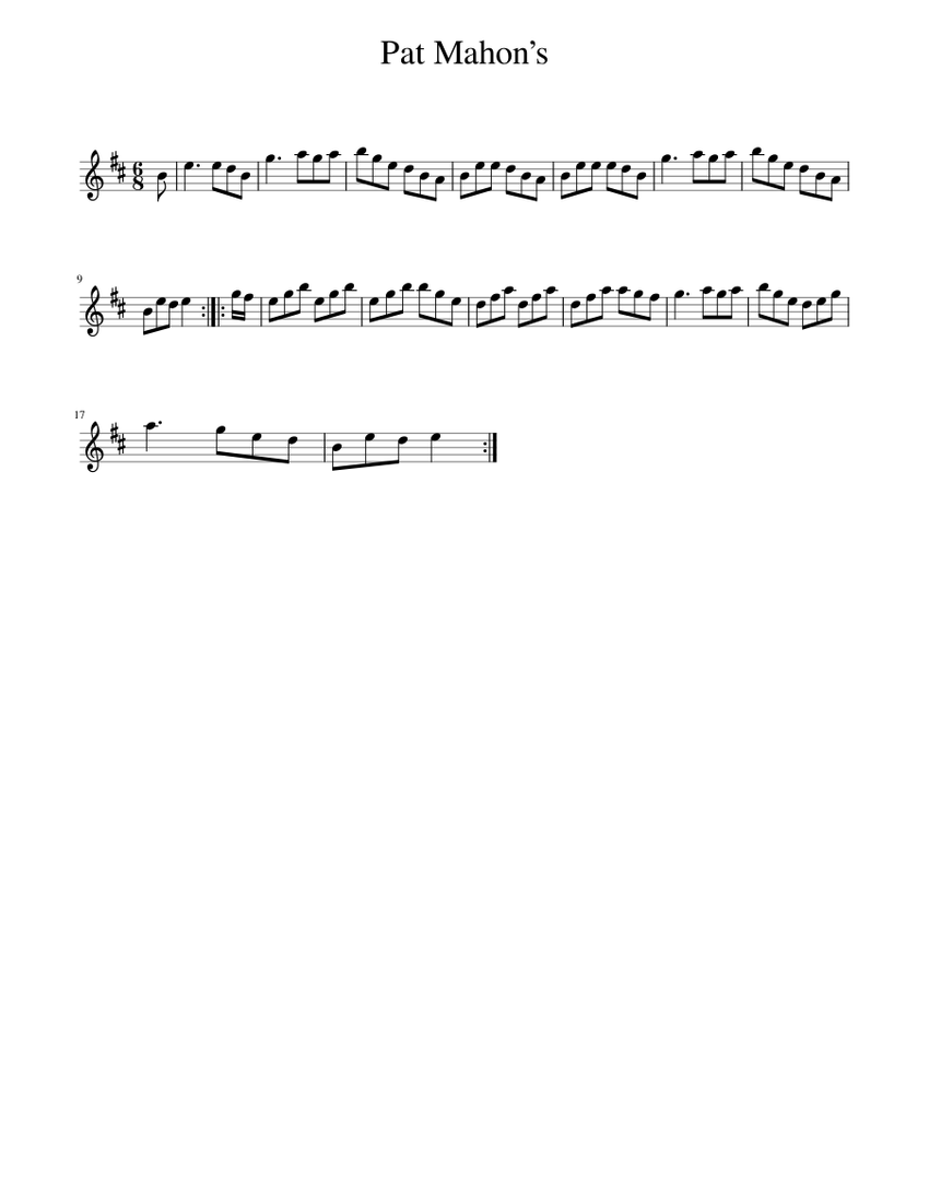 Pat Mahon’s Sheet music for Piano (Solo) Easy | Musescore.com