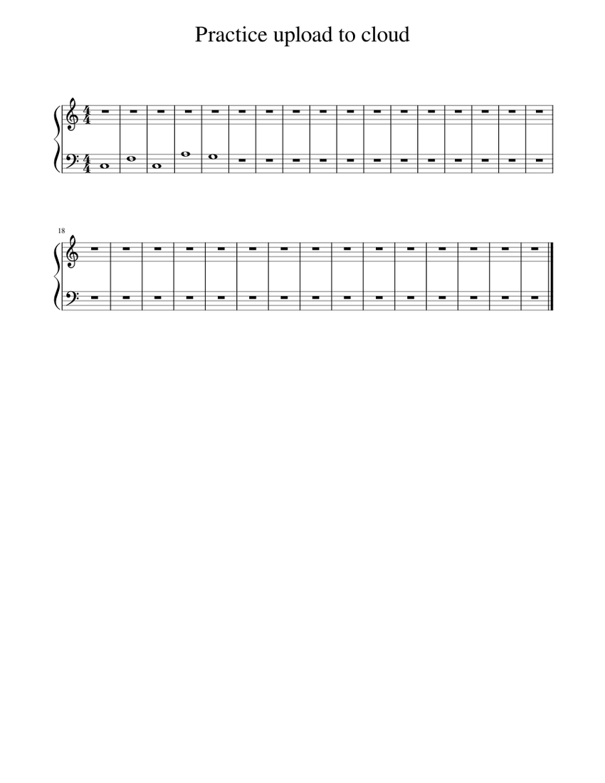 Practice upload to cloud Sheet music for Piano (Solo) Easy | Musescore.com