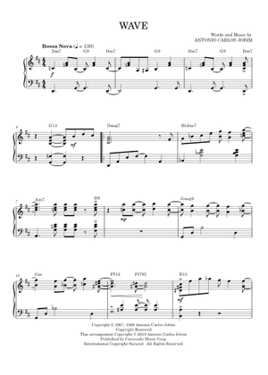 Antônio Carlos Jobim - Wave – guitar TAB Sheet Music with Chords for ...