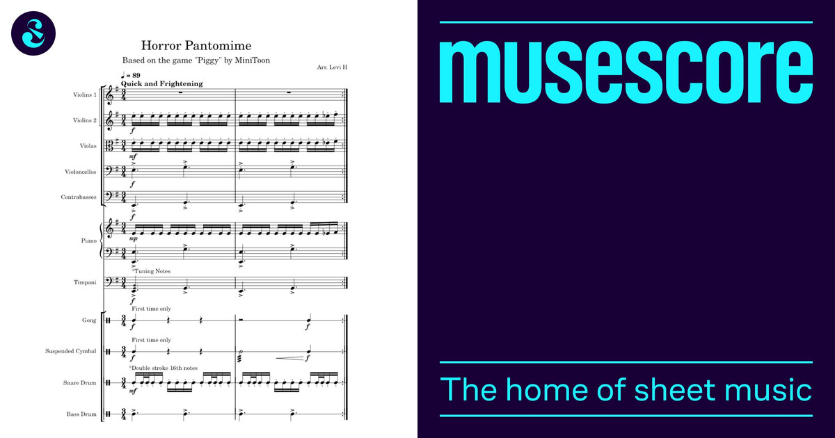 Horror Pantomime – Ruppert Michael Christie Sheet Music for Piano ...