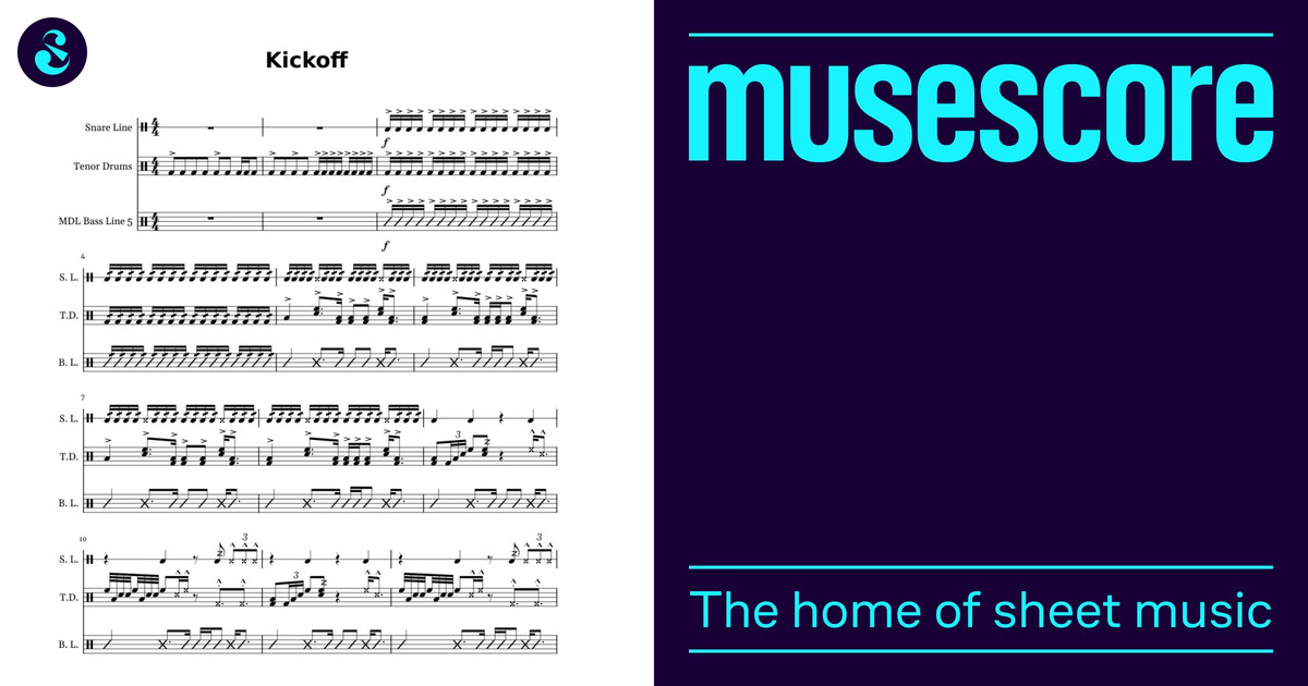 Kickoff Sheet music for Harpsichord, Drum group, Synthesizer (Mixed ...