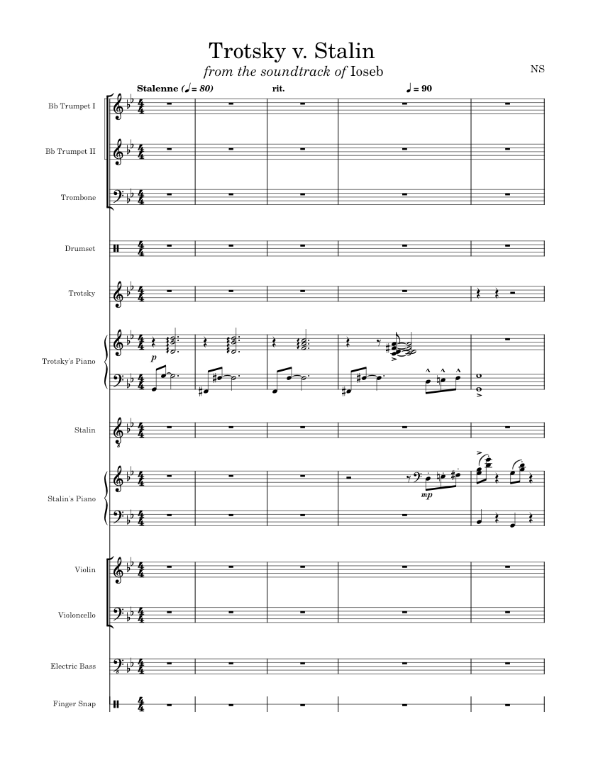 Trotsky v. Stalin Sheet music for Piano, Trombone, Alto, Vocals & more ...