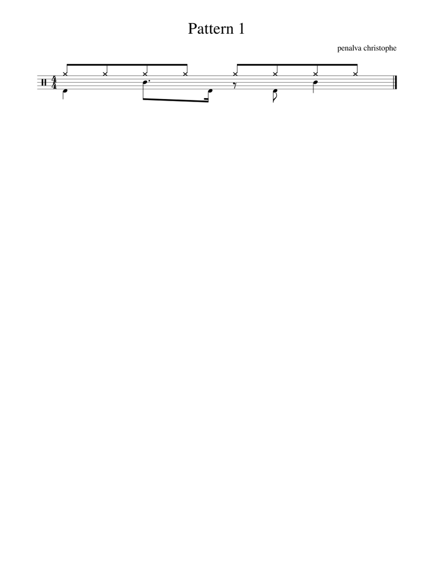 Pattern 1 Sheet music for Drum group (Solo) | Musescore.com