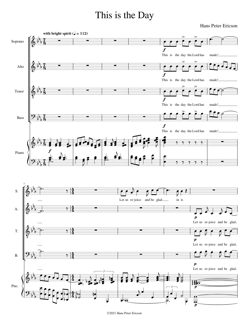 This_is_the_Day Sheet Music for Piano, Soprano, Alto, Tenor & more ...