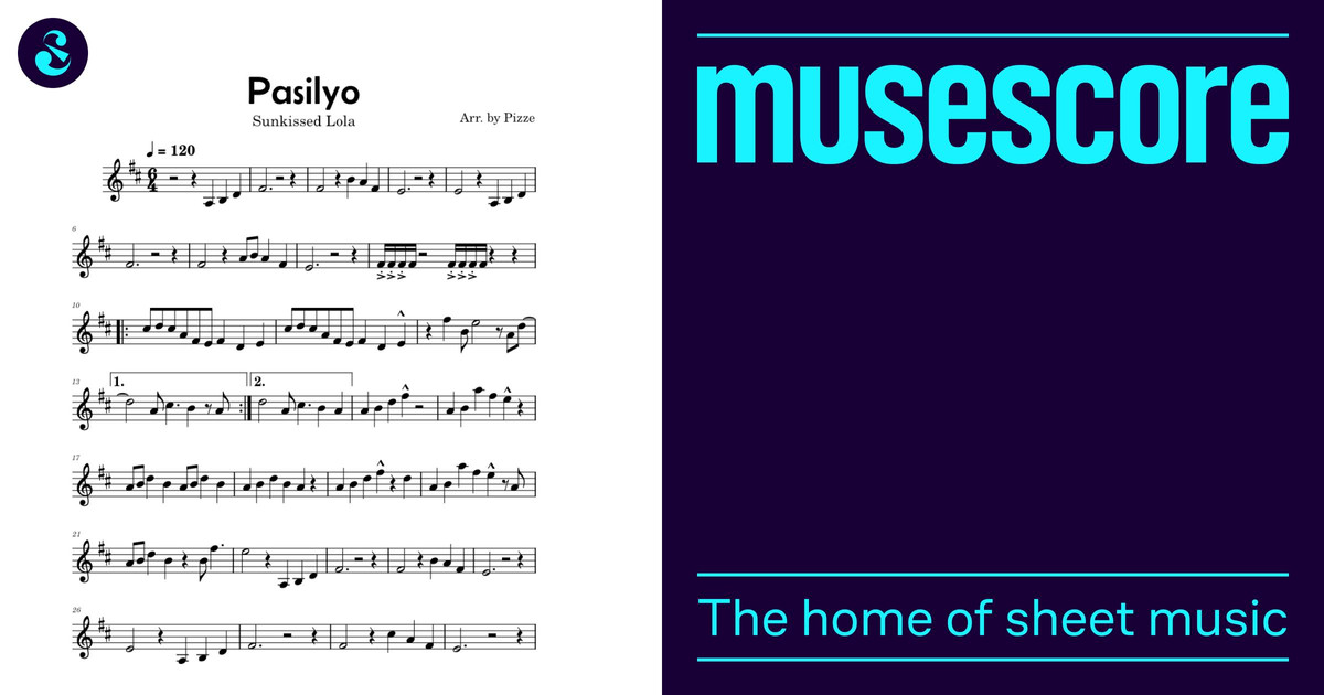 Pasilyo - Sunkissed Lola - Violin solo Sheet Music for Violin (Solo ...
