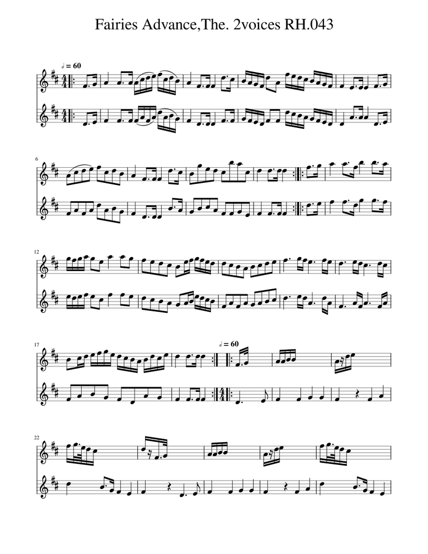 Fairies Advance,The. 2voices RH.043 Sheet music for Piano (Piano Duo ...