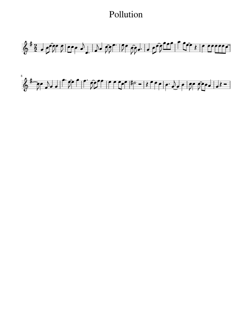 Pollution Sheet music for Piano (Solo) Easy | Musescore.com
