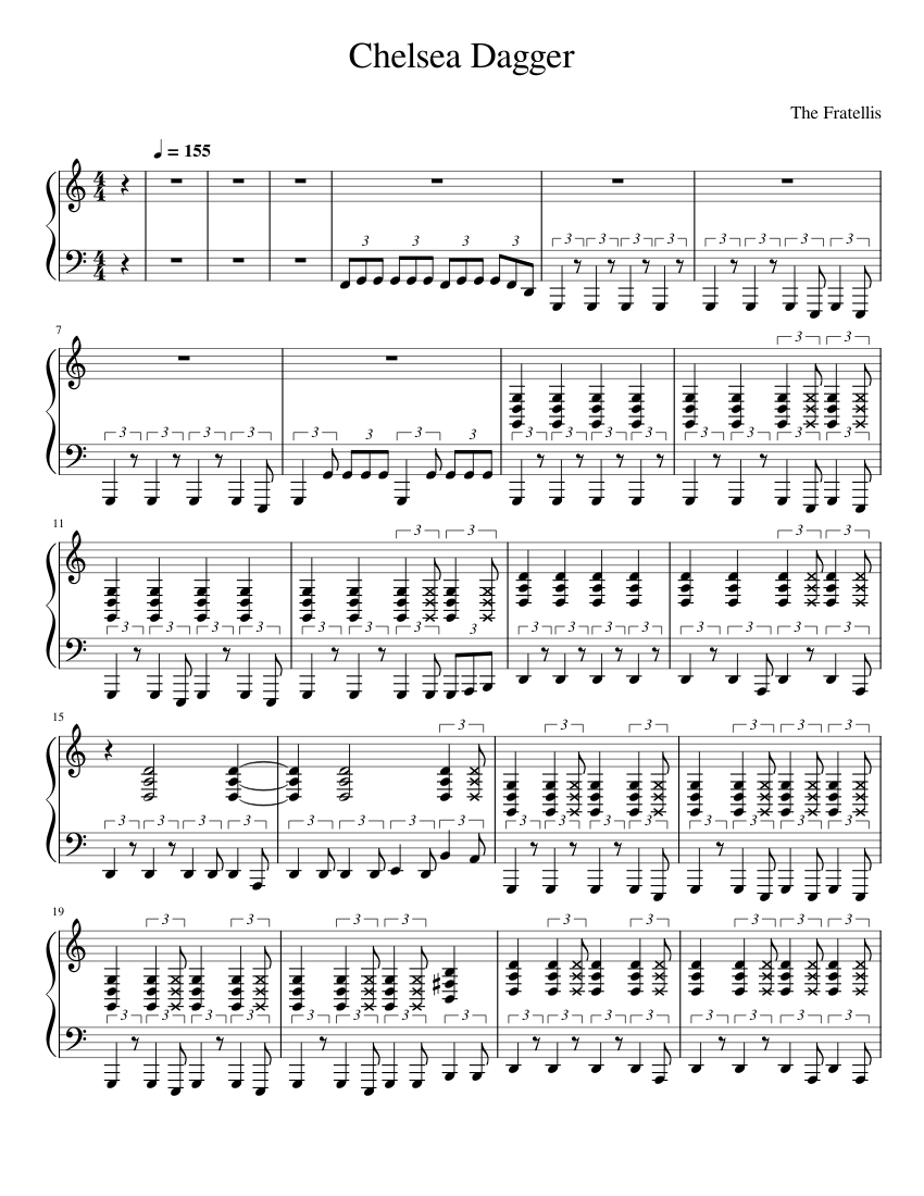 Chelsea Dagger Sheet music for Piano (Solo) | Musescore.com